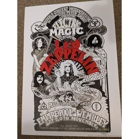 Led Zeppelin - Electric Magic - A3 Poster - Vinyl Addicts