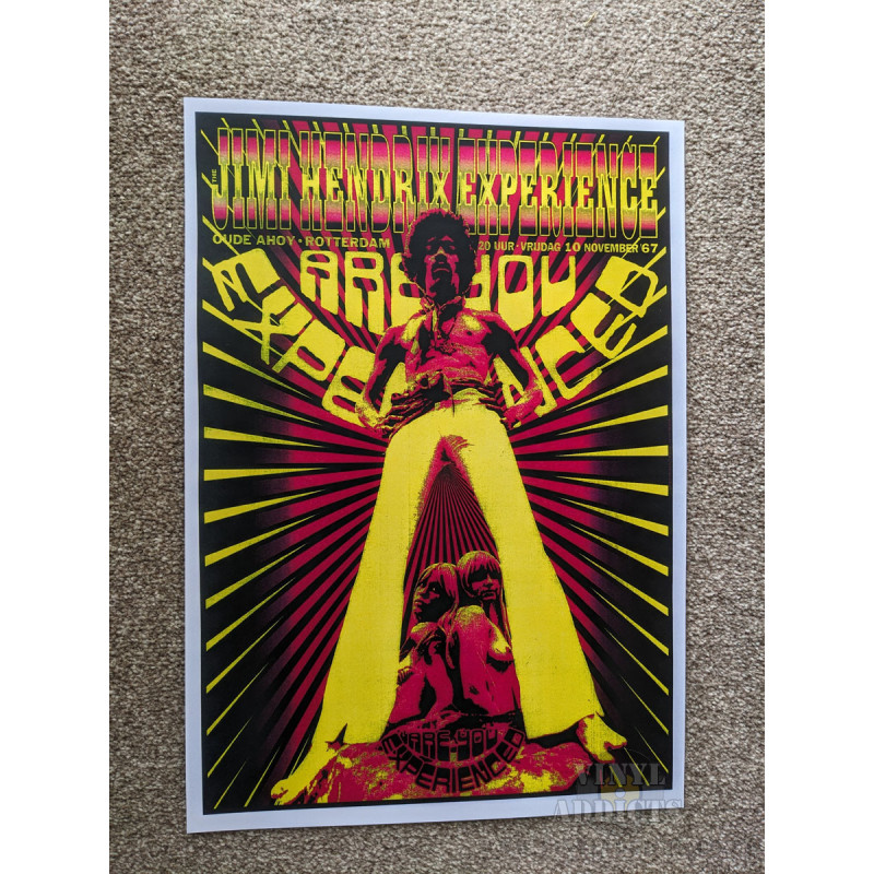 Jimi Hendrix Experience - Rotterdam November 1967 - A3 Poster - Vinyl ...