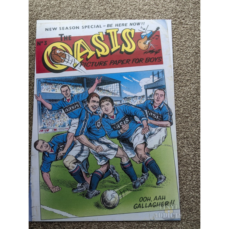 Oasis - Cartoon Football - Be Here Now - A3 Poster - Vinyl Addicts