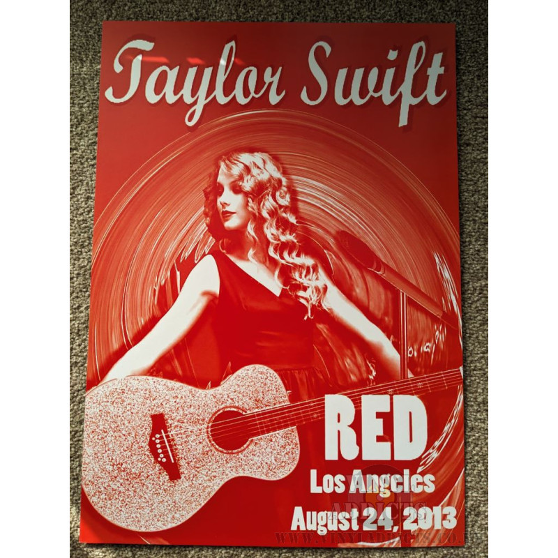 Taylor Swift - Red - Los Angeles 2013 - A5 Postcard (RED) - Vinyl Addicts